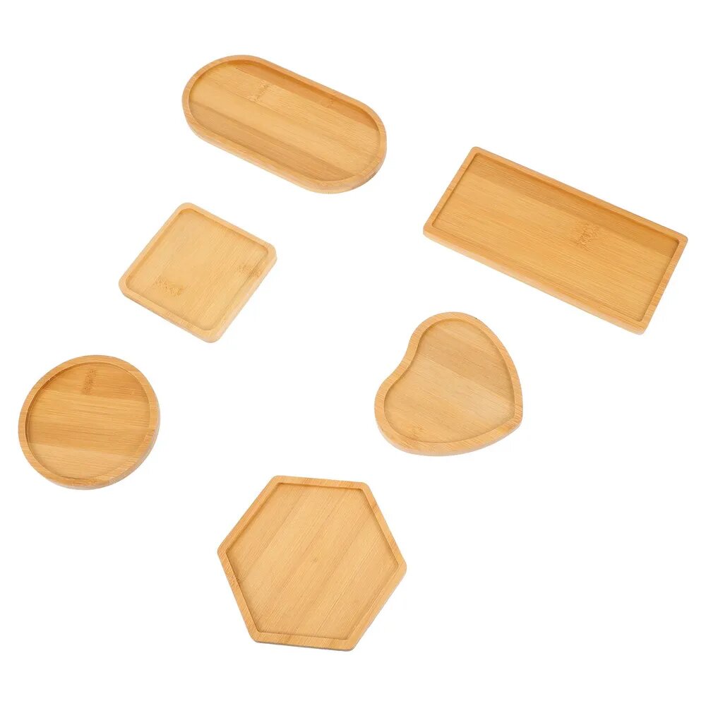 6 Штук Декоративных Подносов, Из Дерева, Для Diy Мозаики