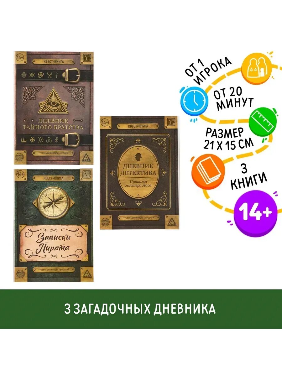 Набор книг-квестов "Дневники"