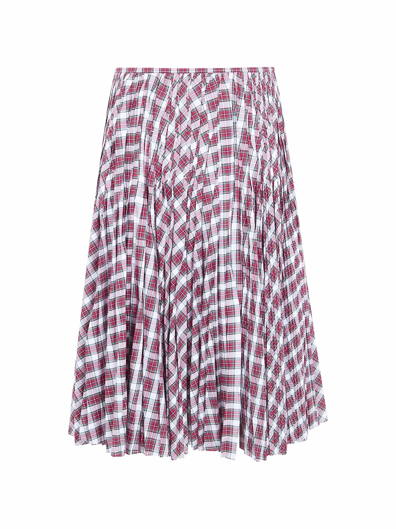 Юбка Check-pattern pleated midi skirt