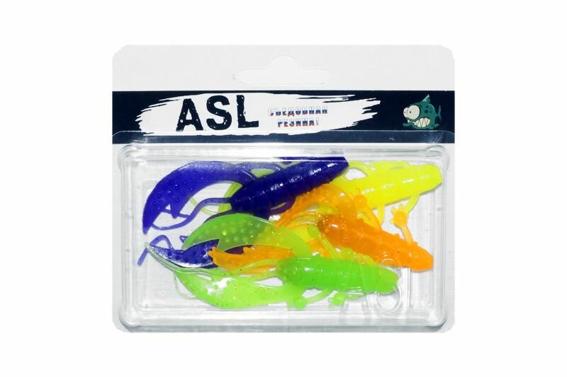 ASL "Рак" цвет "mix №3" L-5см (2"), 5шт/уп
