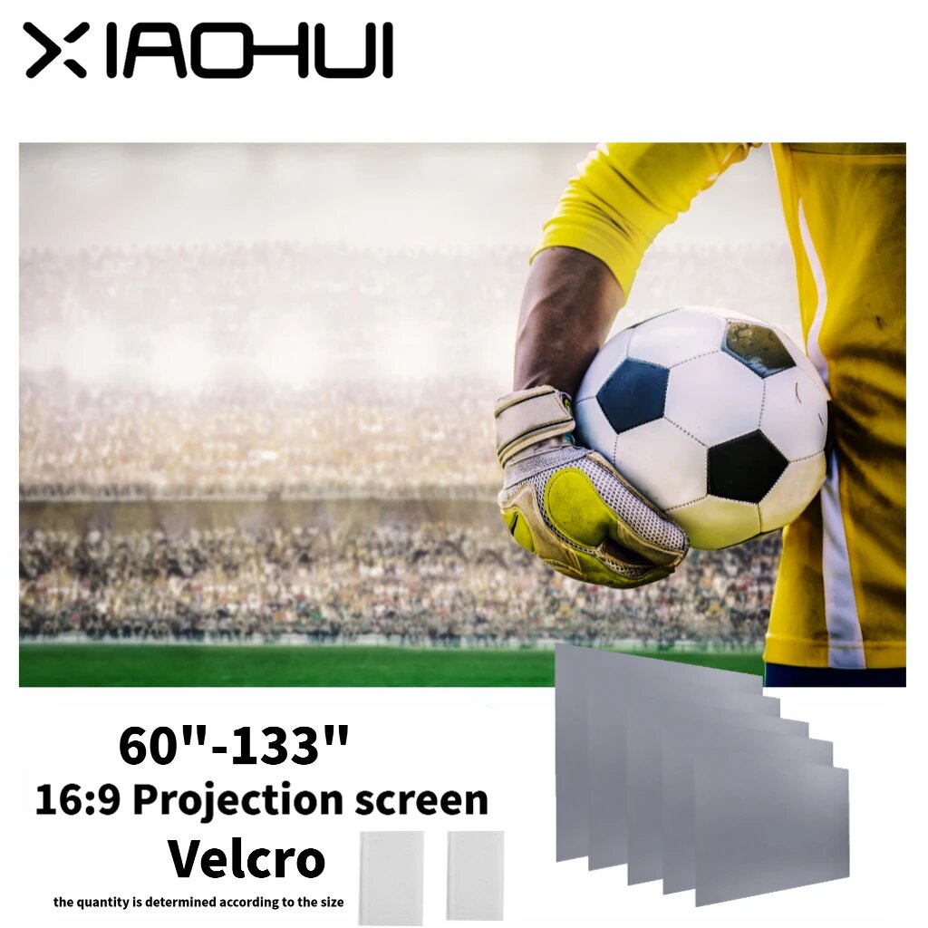 XIAOHUI проекционный экран 72/84/100/120 дюймов, полиэстер, HD 4K