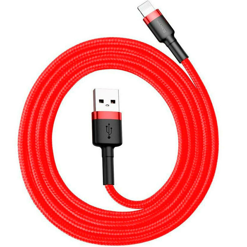 Кабель Baseus cafule Lightning - USB 1м Red/Red (CALKLF-B09)