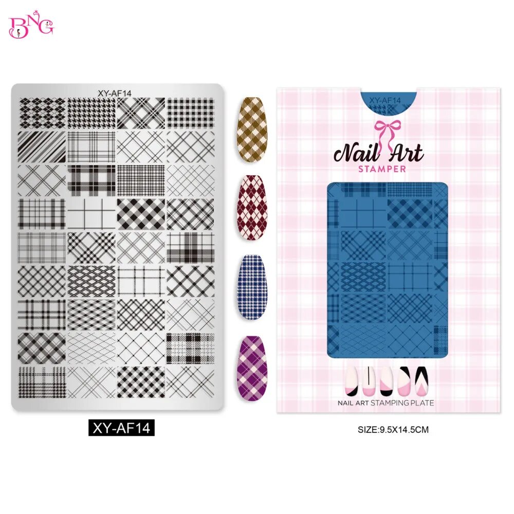 Пластина для стемпинга BNG XY-AF14, Цвет: YAF14