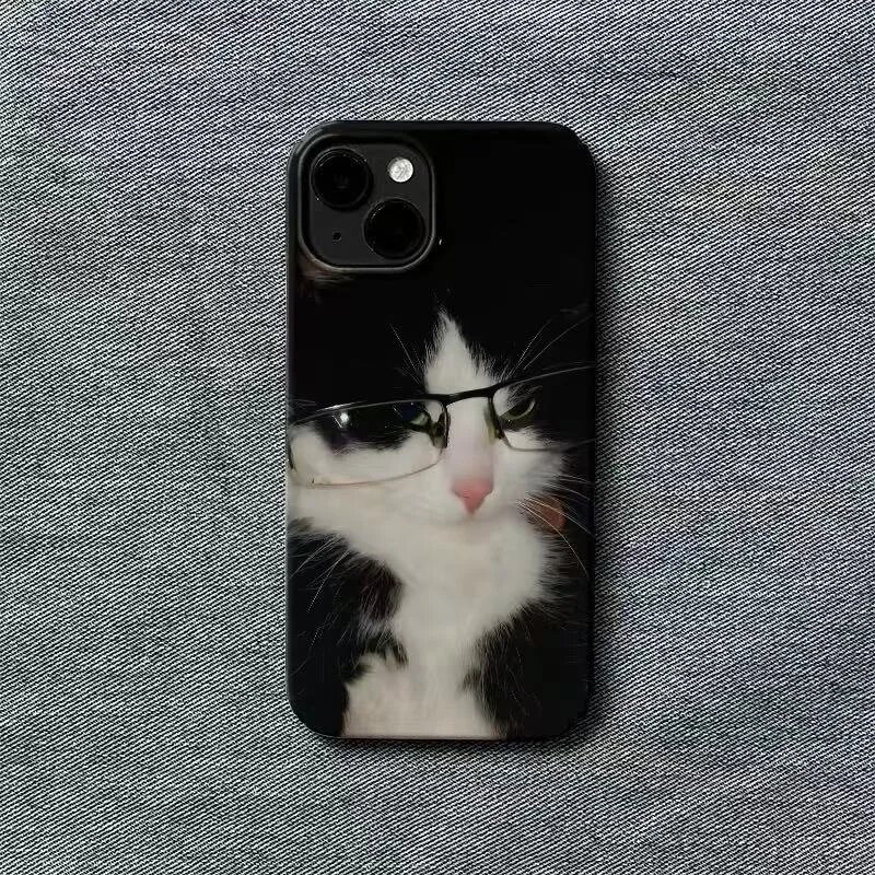 Чехол Lmmcjj Cool Cat для iPhone 16, 17 Air, 15 Plus, 13 Pro Max, 14, 11, 12 Pro, iPhone17 Про Макс