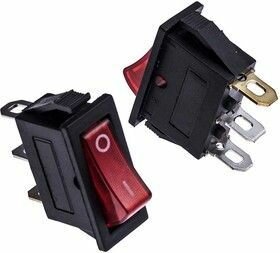 KCD3-101N-C3-R/3P on-off переключатель клавишный 5А 250В красный / 2 шт