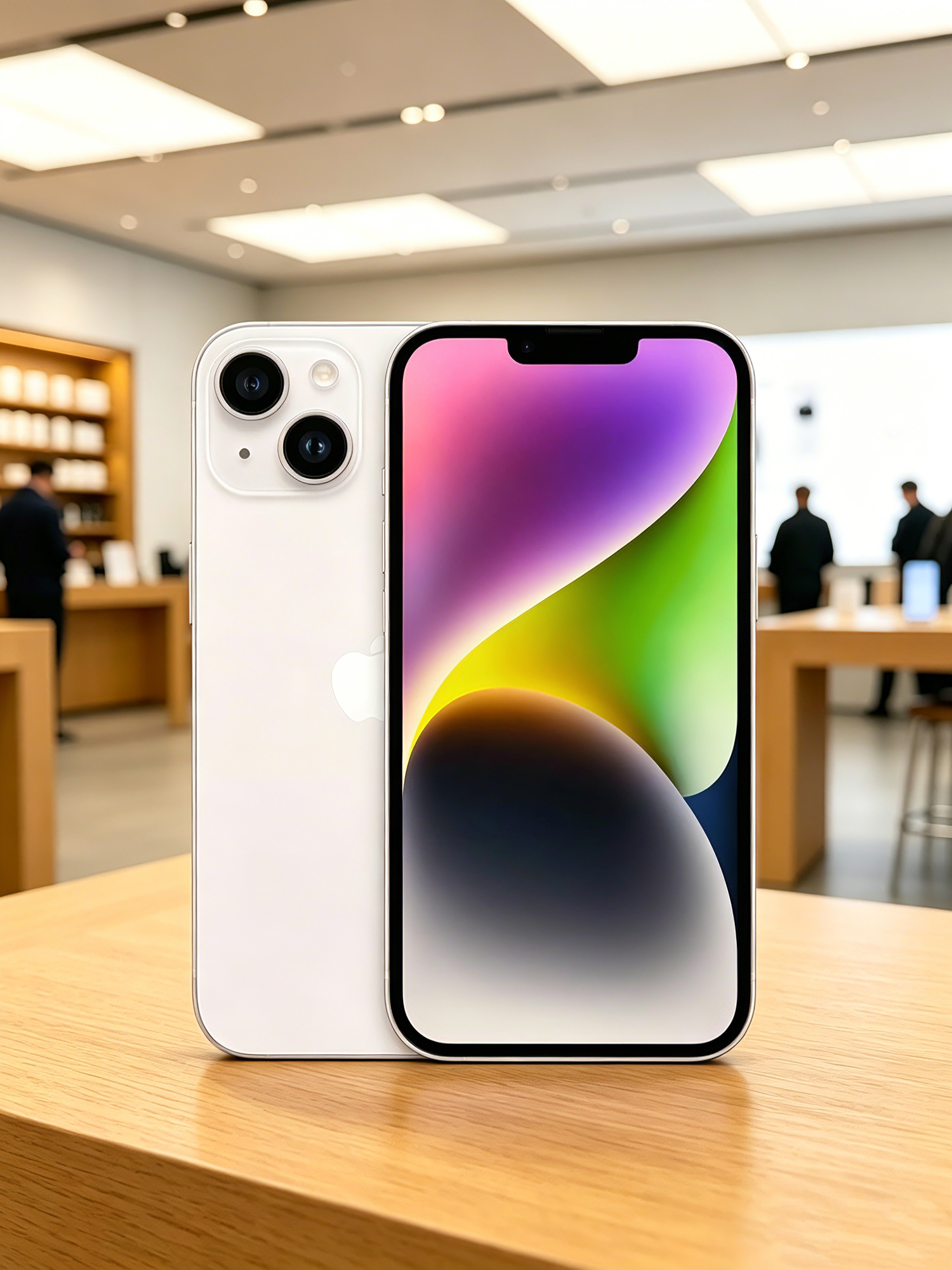 Смартфон Apple iPhone 14 128 ГБ, мощный процессор A15, камера pro ночью, экран OLED 6.1", белый（white）