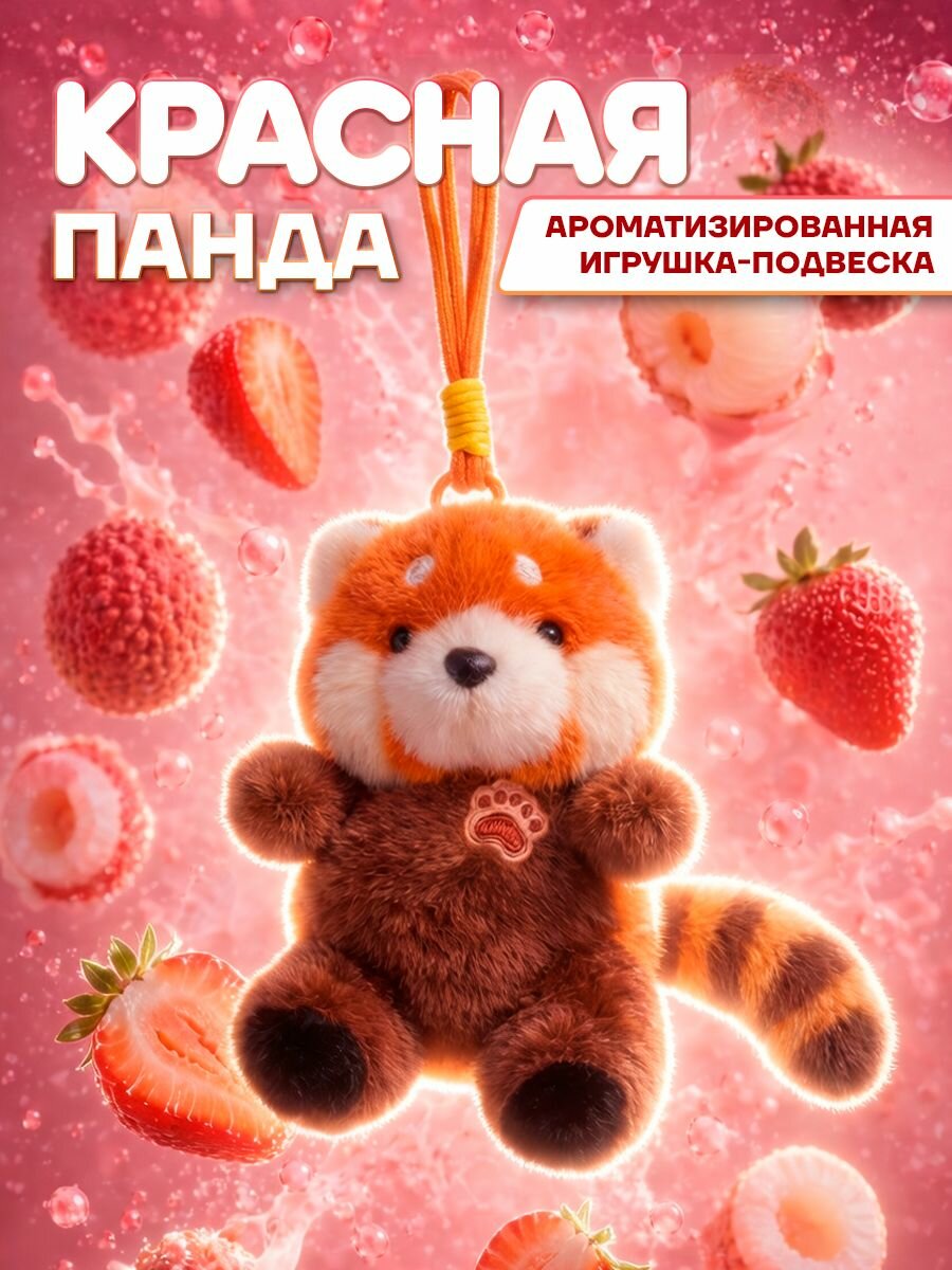 Красная панда - игрушка-подвеска ароматизированная подвеска игрушка-ароматизатор красная панда подвеска