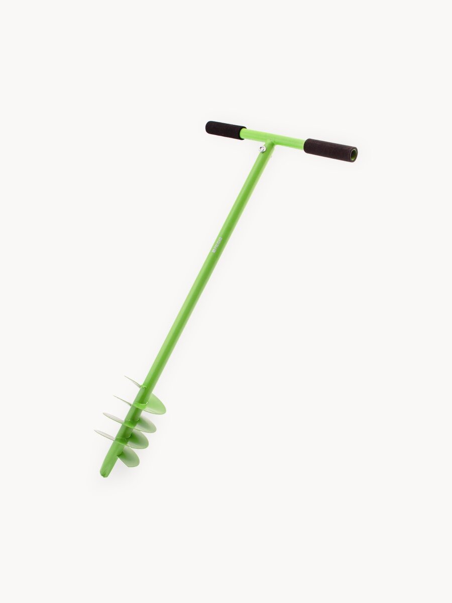 Бур садовый ручной шнековый Palisad, 790 мм длина и 110 мм диаметр, стальной с мягкими накладками на рукоятках, 6445055