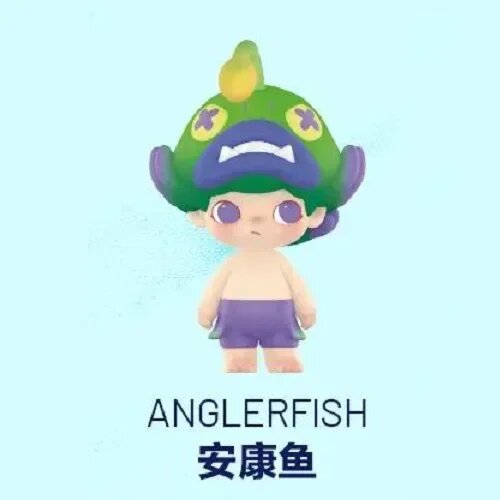 Фигурки-сюрпризы Popmart Dimoo Aquarium Series для девочек ANGLER FISH