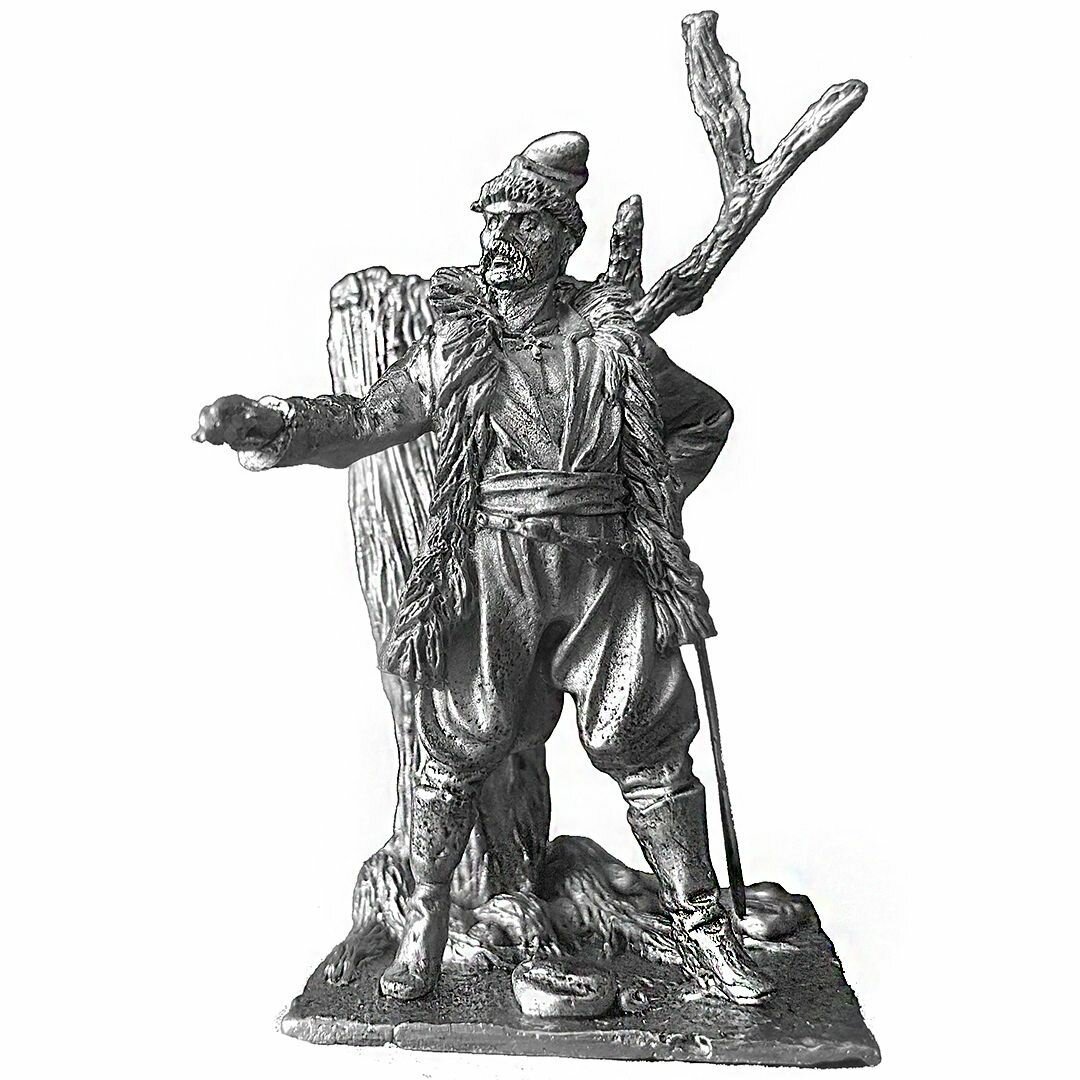 Оловянный солдатик Кубанский казак 54 мм масштаб (6-7 см высота)