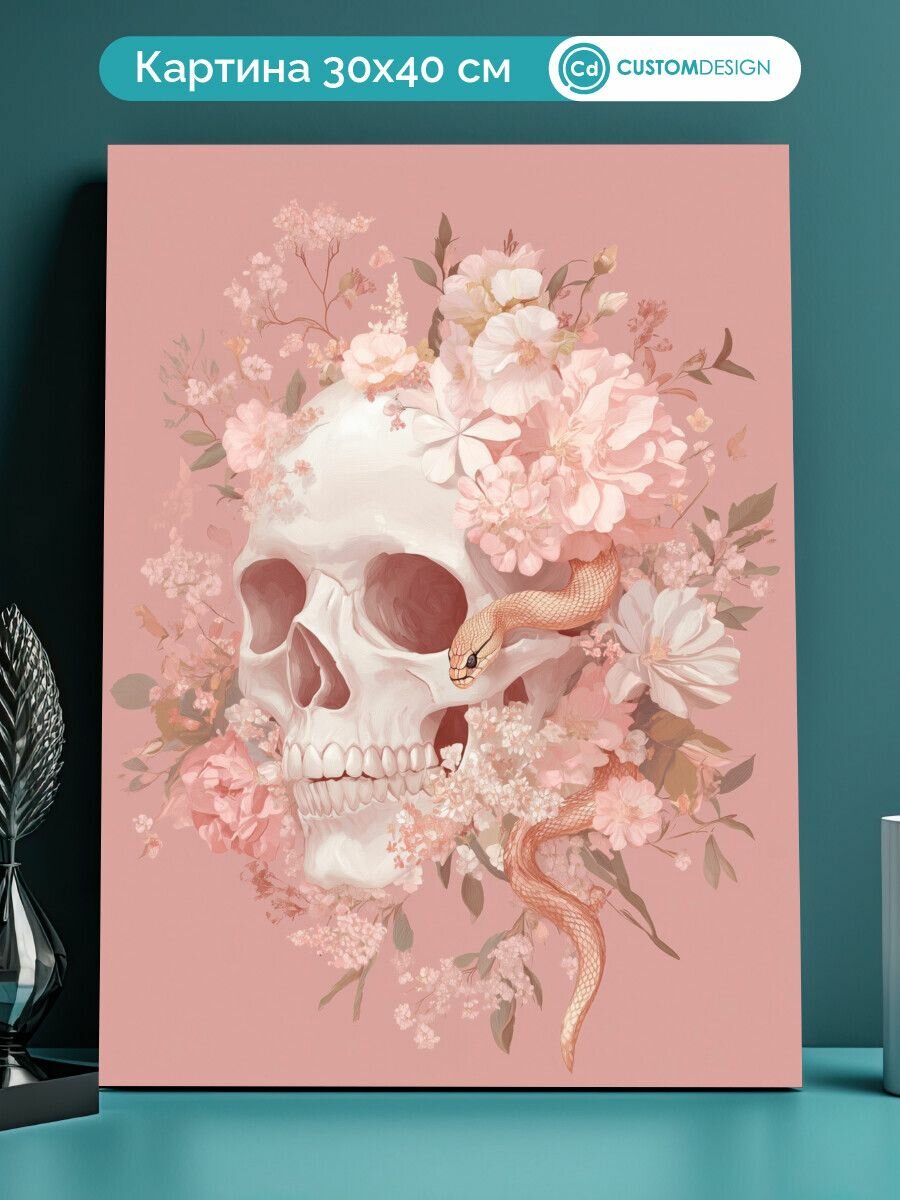 Картина на стену для интерьера Череп 30x40 см