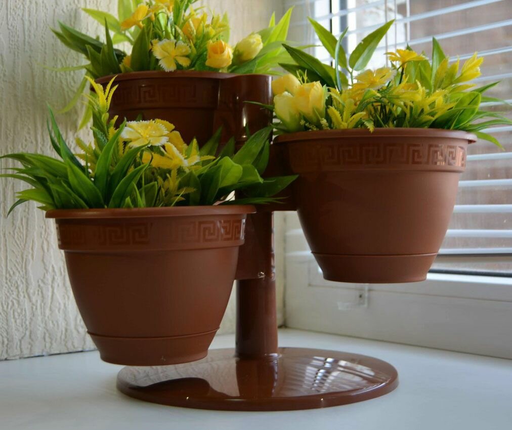 Кашпо-каскад Антик, коричневый