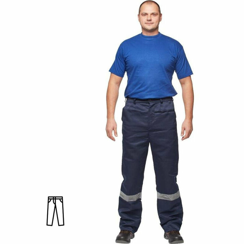 Брюки муж. л16 с СОП син/вас (р.64-66) 182-188, 1909678