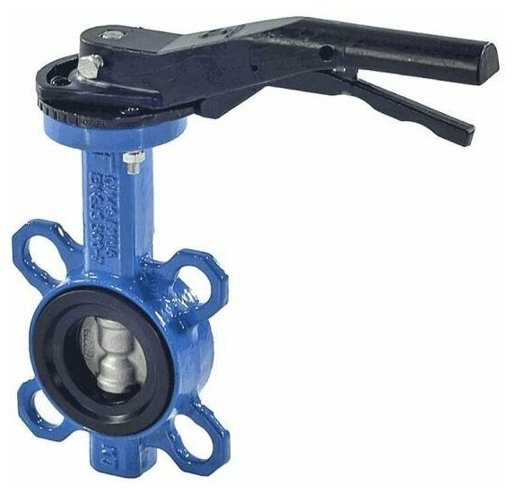 Затвор дисковый поворотный чугун VPI4449-02EP Ду 100 Ру16 межфл с рукояткой диск нерж манжета EPDM Tecofi VPI4449-02EP0100