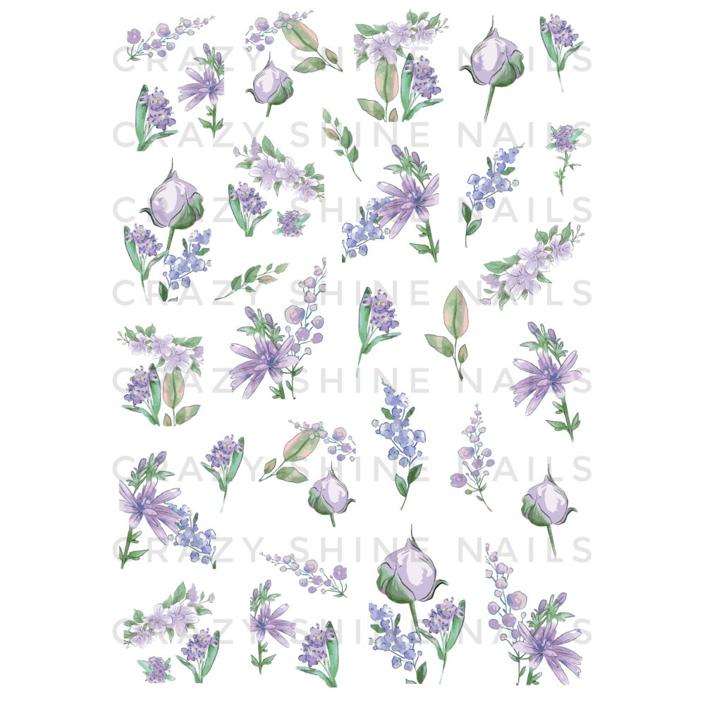 Слайдер-дизайн Crazy Shine Nails mini №1167 Фиолет