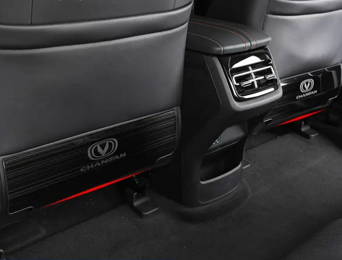 Накладки на спинки сидений Changan CS 55 Plus / Uni-S / Чанган Юни C 2023-2025 г. в black