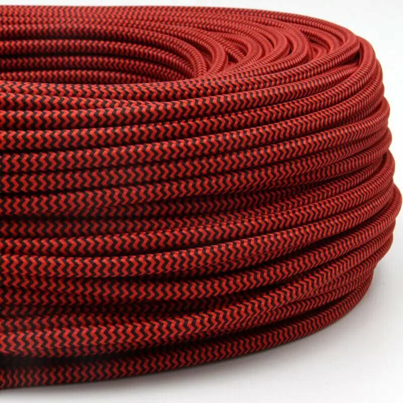 Текстильный провод Red-black strip, 3 м