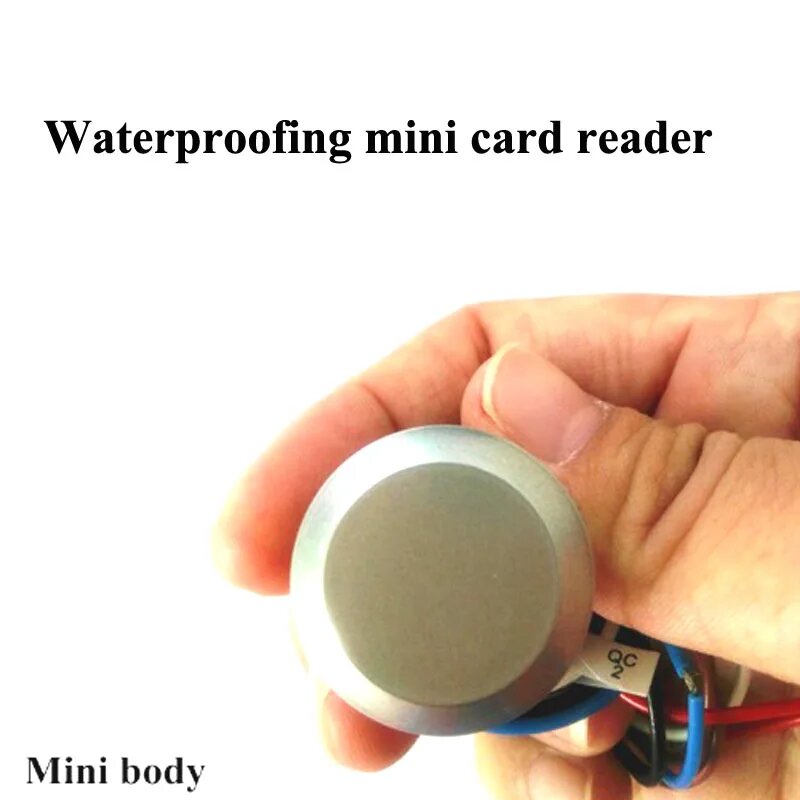 Миниатюрный водонепроницаемый считыватель RFID-карт 125 кГц, скрытый считыватель ID/EM-карт с интерфейсом Wiegand 26 для контроля доступа к дверям