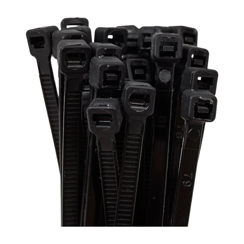 Нейлоновые стяжки FORTISFLEX HCC easyfix 4x150 мм, черный, 100 шт. 87781
