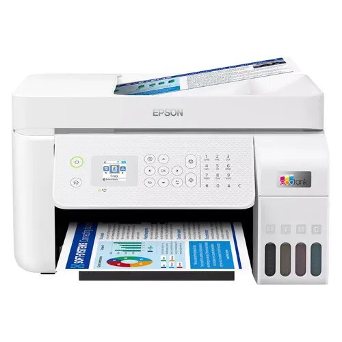 МФУ струйный Epson EcoTank L5296 цветная печать, A4, с СНПЧ, цвет белый [c11cj65411]