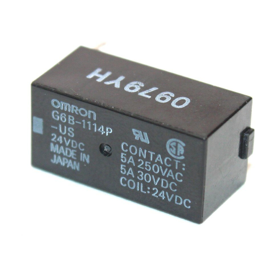 RELAY G6B1114PUS24DC, Реле, R_G6B2014PUS, OMRON, (упр:24В/DC, комм: 5A/250В/AC, 1NO/, AgNi, R-coil:2 кОм, однополярное)