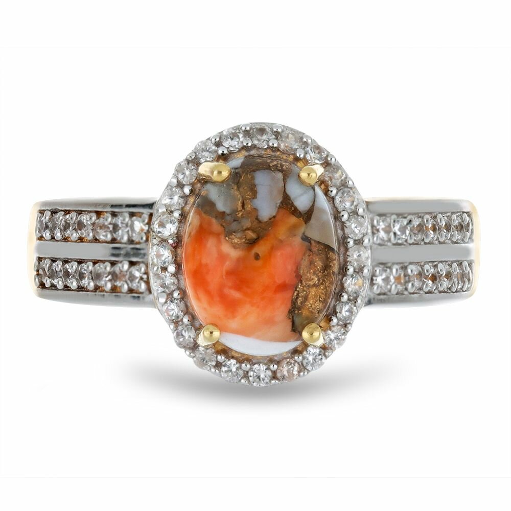 Кольцо, серебро, 925 проба, бирюза, фианит