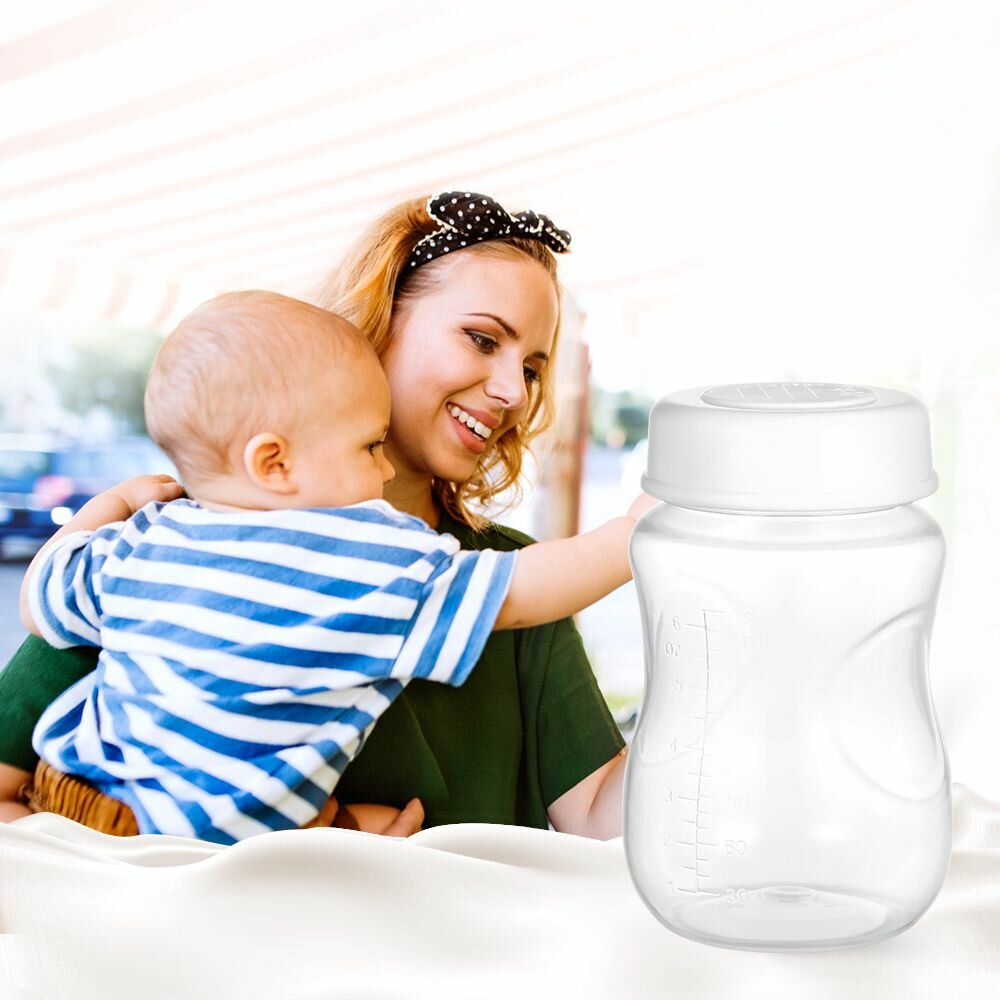 6 шт. Бутылочек для хранения грудного молока с герметичной крышкой, BPA-free, 180 мл, идеально для дома и путешествий