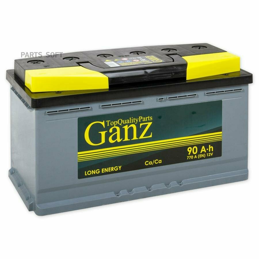Аккумулятор ganz standart 90 а/ч обратный r+ 353x175x190 l5 en 770 а
