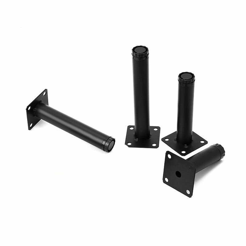 Ножки для мебели прямые, опора для кресла, дивана, тумбочки, кровати 10 см 4 шт. (Черные)