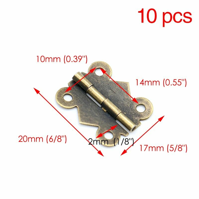 Мебельные петли NAIERDI мини бабочка 10 шт. Bronze-20x17mm-10pcs