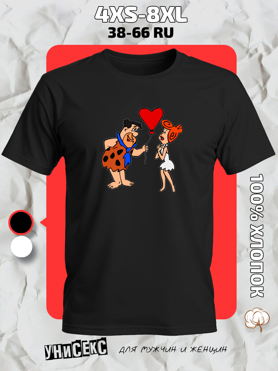 Футболка с принтом флинтстоуны flintstones Fred Фред