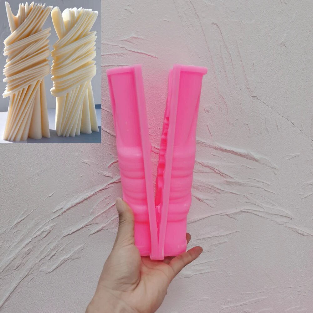 Силиконовая форма для свечей SANZON, геометрическая, полосатая