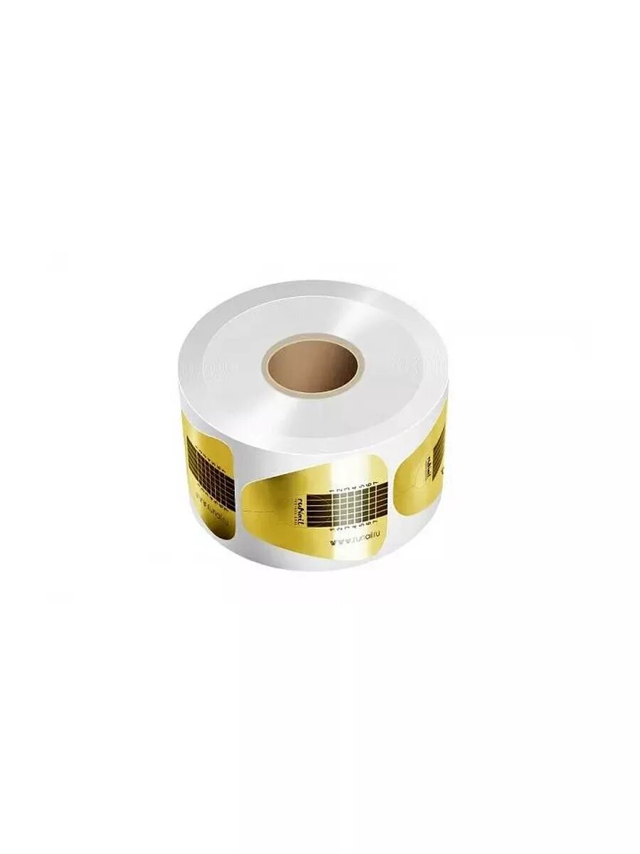 Одноразовые формы нижние Runail №0795 (широкие, золотые), 500 шт