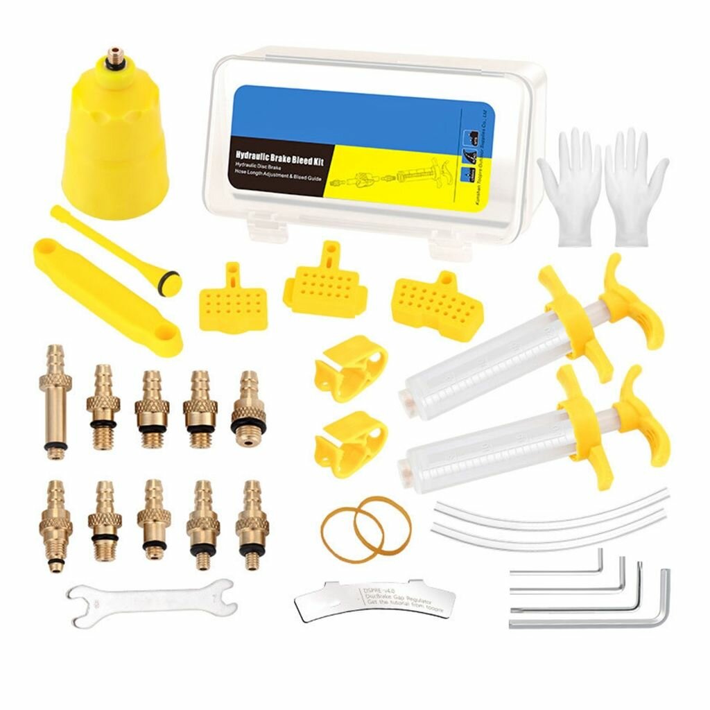 (1 комплект) Инструмент для замены масла в дисковом тормозном диске велосипеда и его смазывания -Экономичная версия -комплект металлических соединений