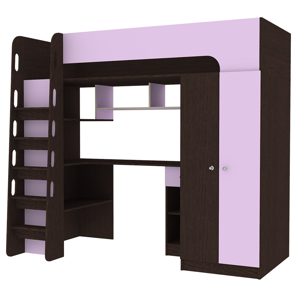 Кровать чердак Астра 10 Венге Ирис