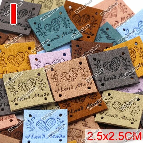 Кожаные этикетки ручной работы 20 шт I