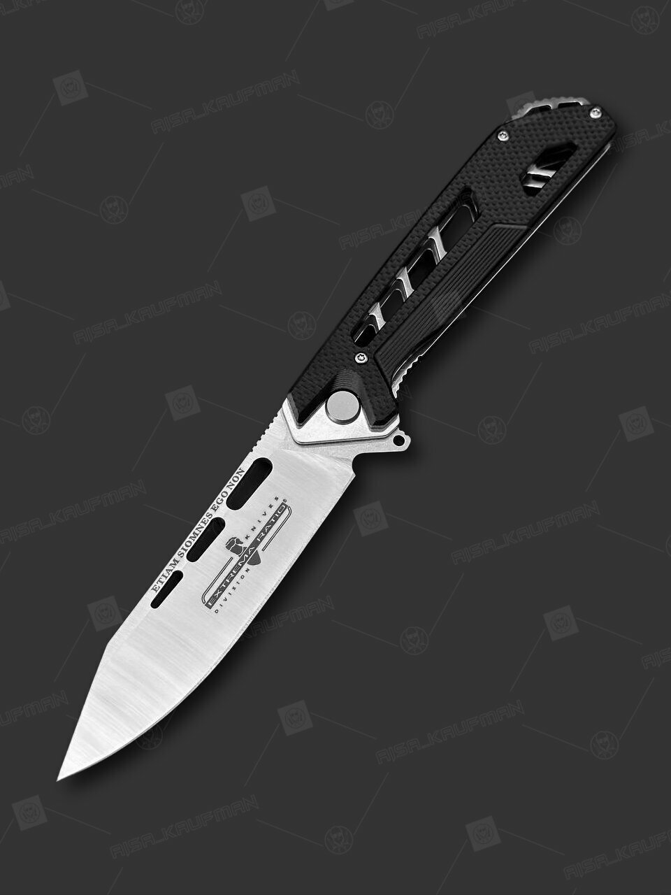 Нож складной Extrema Ratio, черный, сталь D2, рукоять G-10, edc