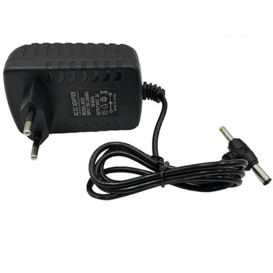 Сетевое зарядное устройство, разъем 4.0+5.5мм, 9В, 2000mAh (черный) с кабелем 1 метр