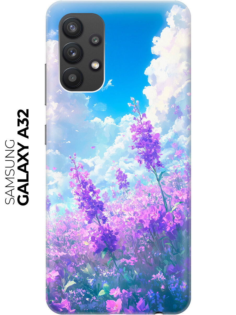 Силиконовый чехол на Samsung Galaxy A32 с принтом "Поле лаванды"