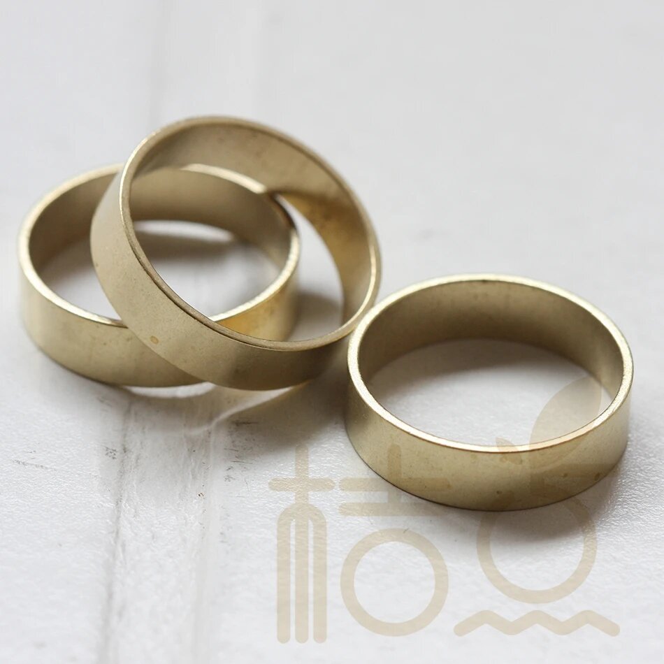 Латунные кольца для бижутерии 19x5 мм Raw Brass-10 Pieces