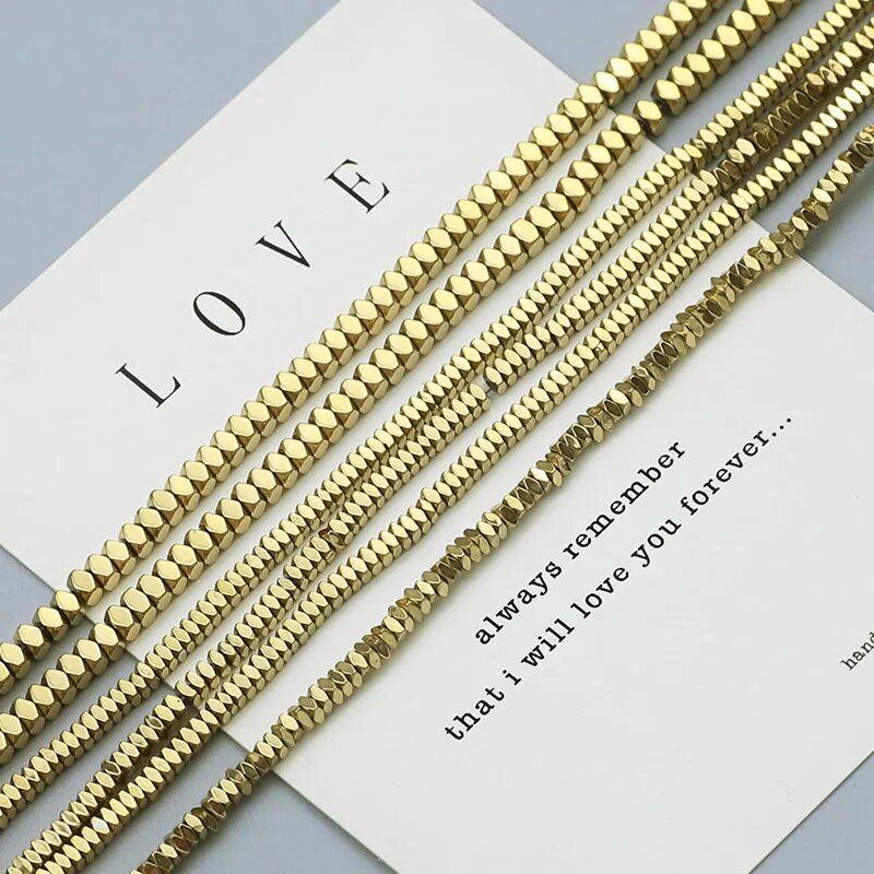 Плоские золотые бусины из гематита wlyees 2/3 мм 2x1mm 300pcs 1strand