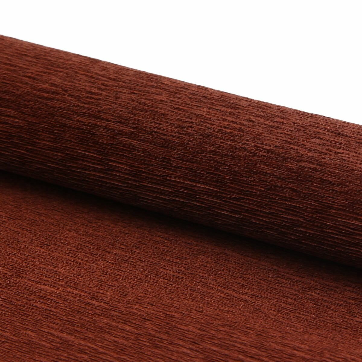 87500364 Бумага гофрированная простая, 50см*2,5м 180гр 568 коричневая