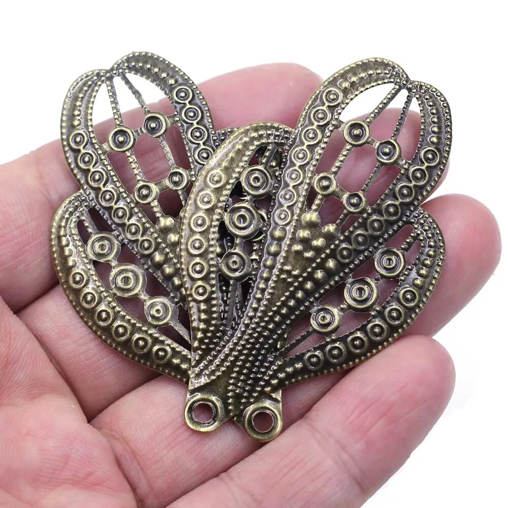 Металлические подвески-коннекторы ShengCong в виде роз и цветов V9-N2138-BT