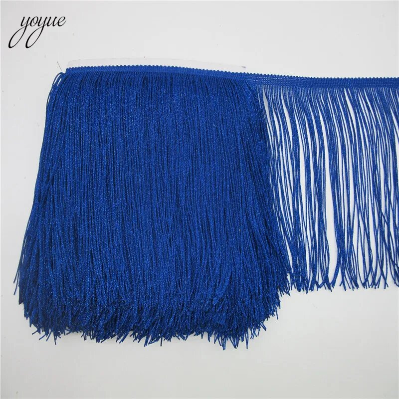 YOYUE Кружевная блестящая бахрома для декора 20 см Темно-синий, Color 3