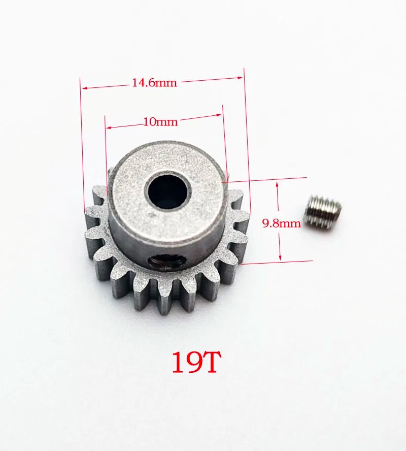 Шестерня двигателя 19T для Wltoys 124016 124017, 1pcs