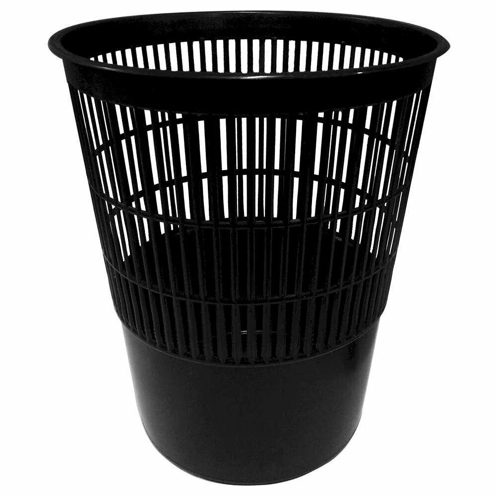 Корзина для бумаг WORKMATE 14 литров, черная, сетчатая поверхность 14-2550