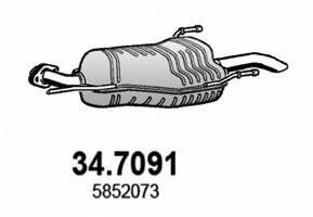 Задняя часть глушителя, 347091B ASSO 34.7091B