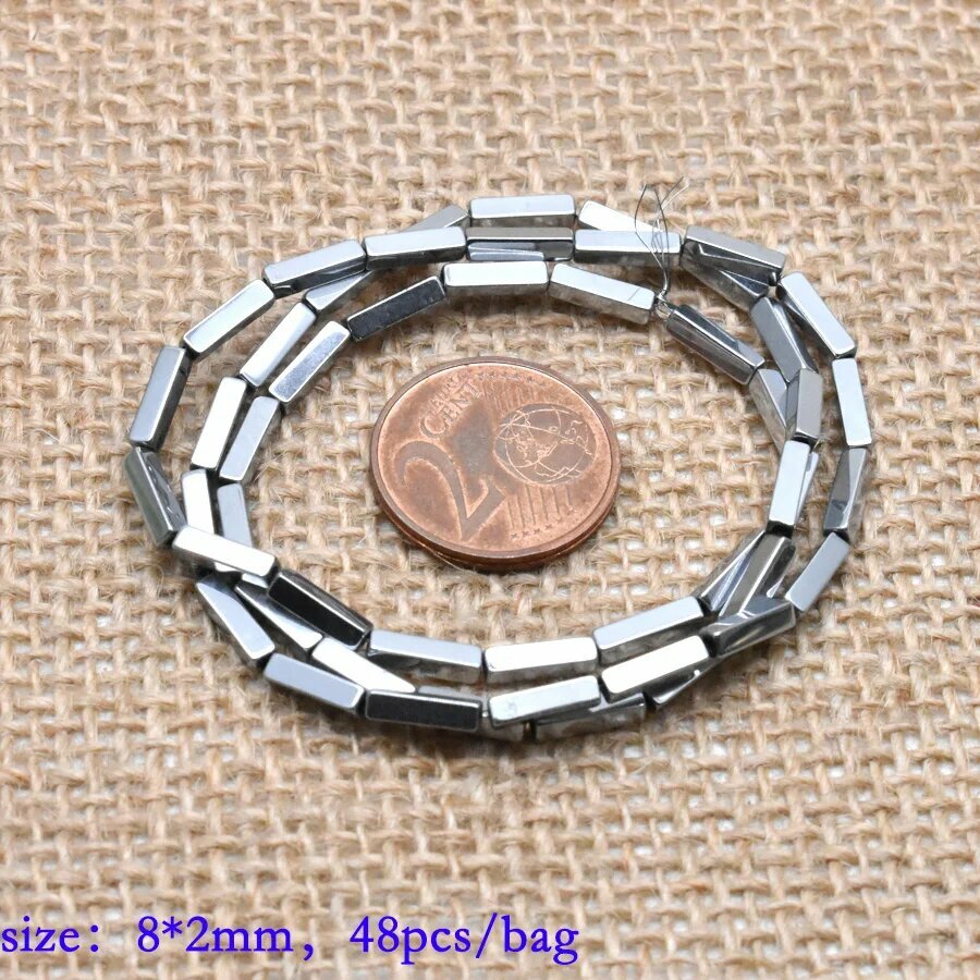 Матовые бусины из гематита 8 мм Natural Stone 48 шт. 1-8X2mm