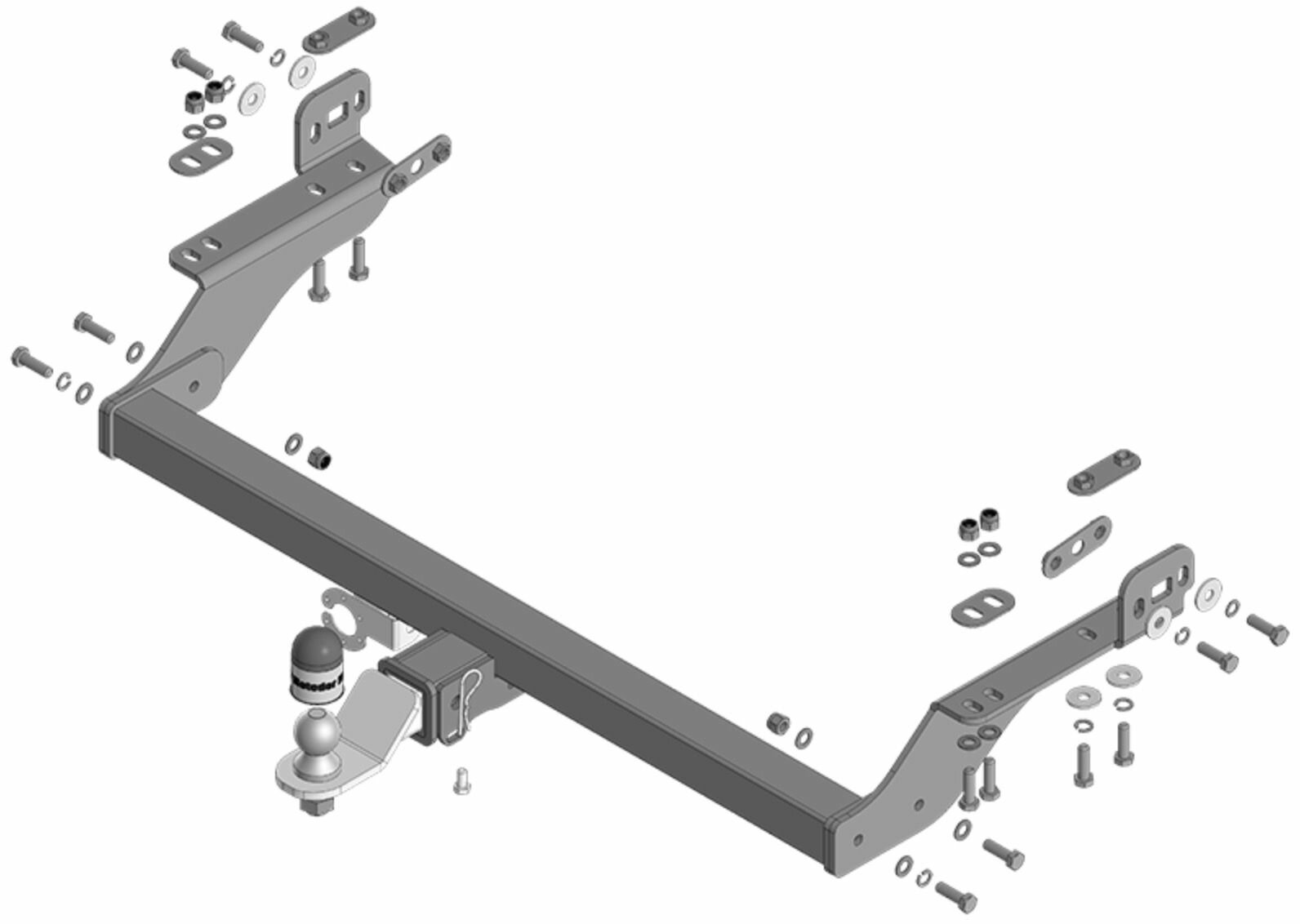 Фаркоп Motodor для Jac T9 2024- (паспорт и сертификат в комплекте, без электрики) 98303-E