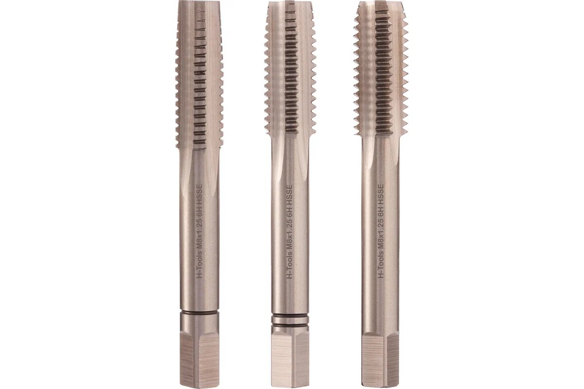 H-Tools Набор резьбонарезных метчиков 3 шт М8 1.25 мм DIN352 HSSE 230080EHT